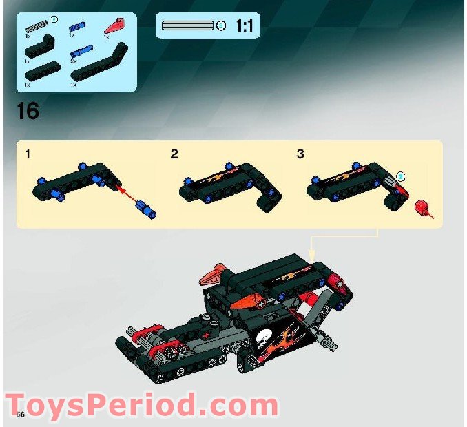 LEGO 8167 Jump Riders Instructions and Parts List