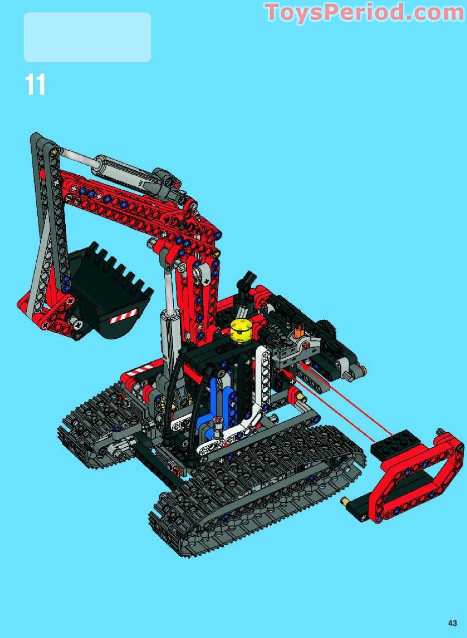 LEGO 8294 Excavator Instructions and Parts List