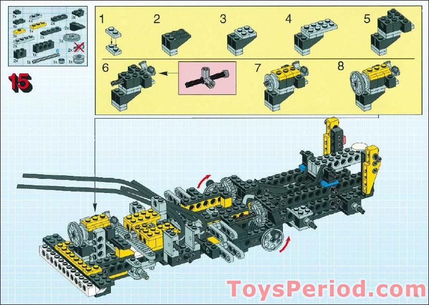 LEGO 8431 Pneumatic Crane Truck Instructions and Parts List