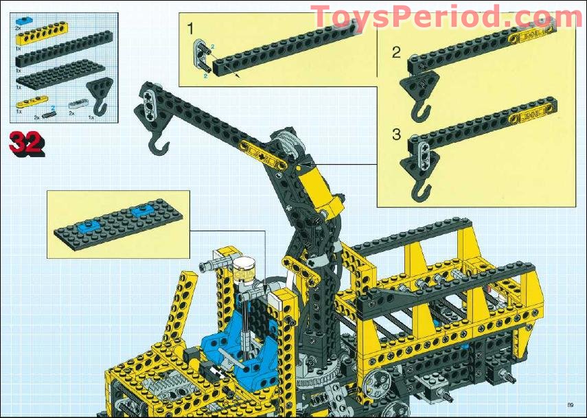 LEGO 8431 Pneumatic Crane Truck Instructions and Parts List