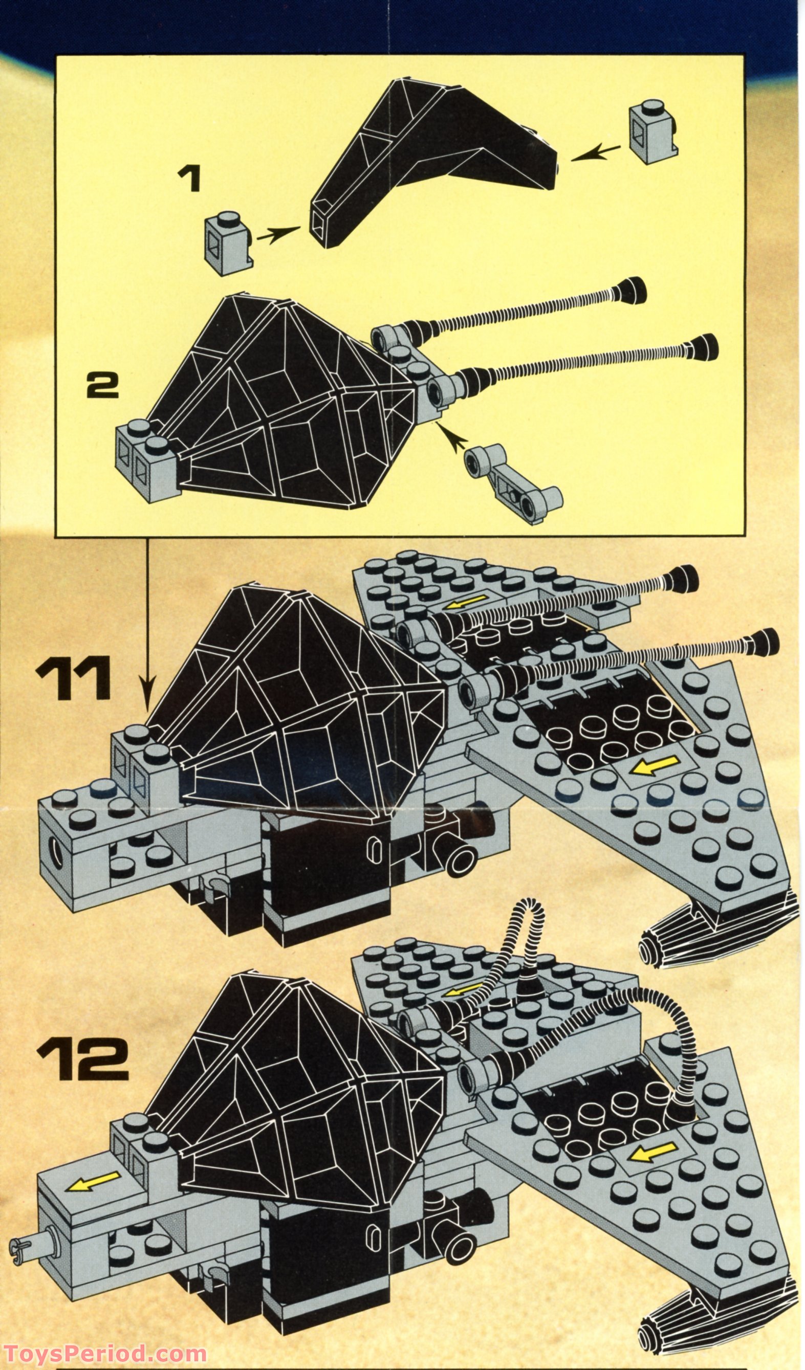 LEGO 6891 Gamma-V Laser Craft Instructions and Parts List