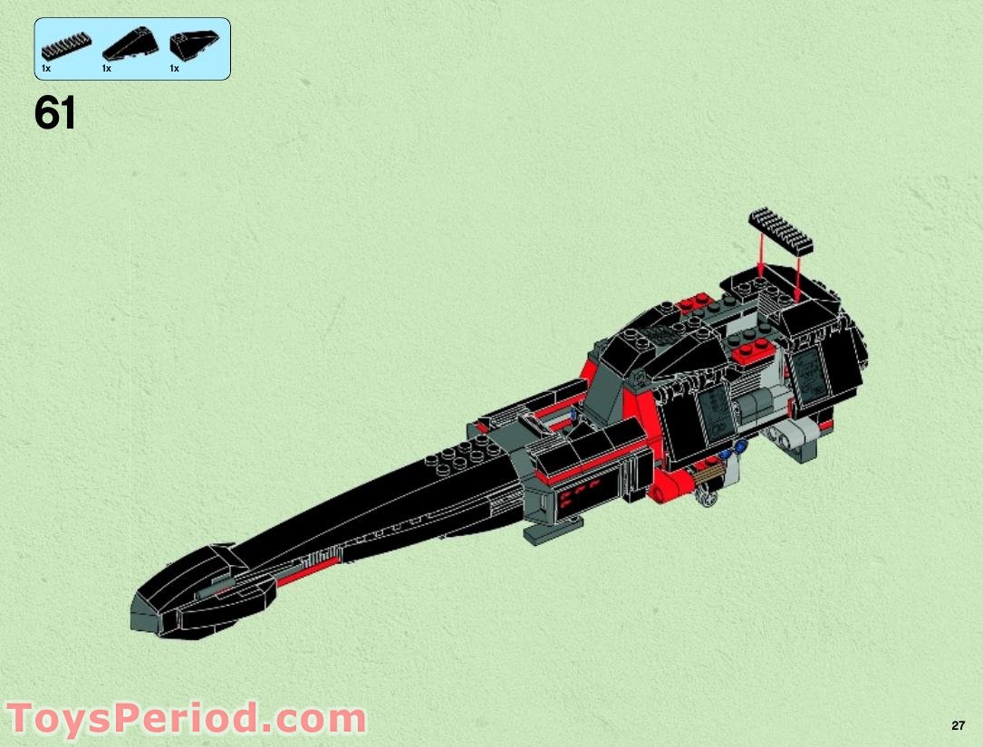 LEGO 75018 Jek-14's Stealth Starfighter Instructions and Parts List