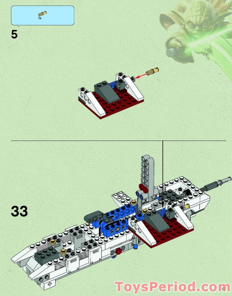 LEGO 75021 Republic Gunship Instructions and Parts List