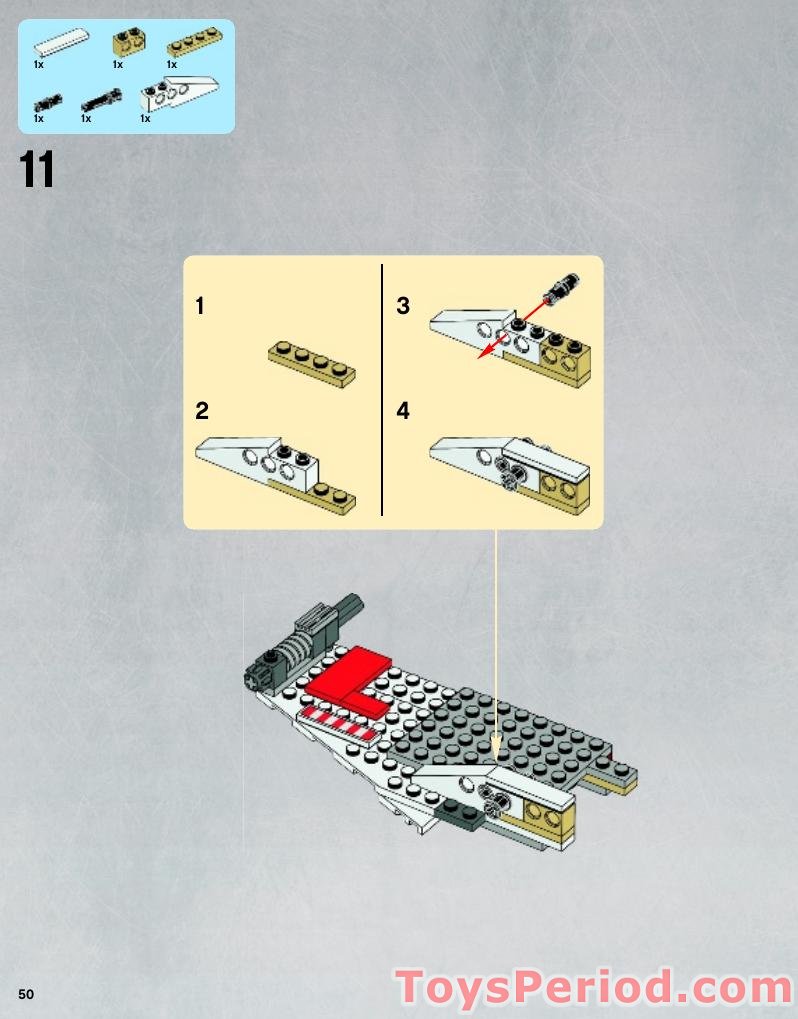 LEGO 9493 X-wing Starfighter Instructions and Parts List