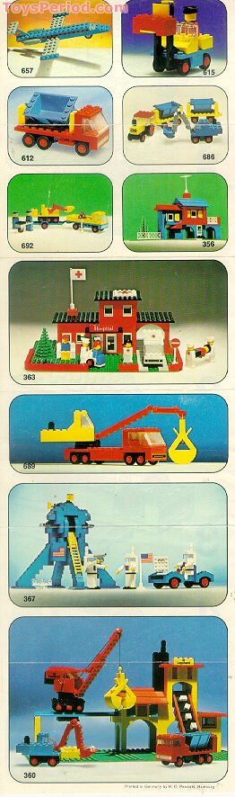 LEGO 653-1 Ambulance and Helicopter Instructions and Parts List