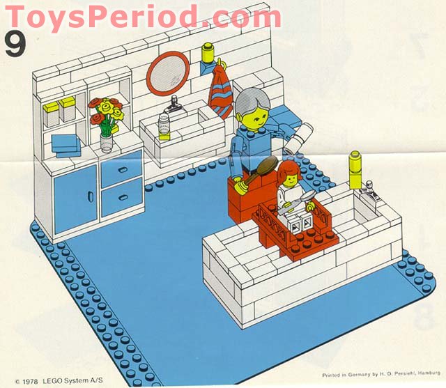 LEGO 261-1 Bathroom Instructions and Parts List