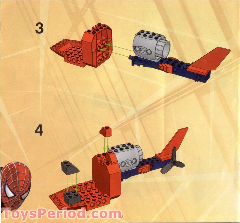 LEGO 4858 Doc Ock's Crime Spree Instructions and Parts List