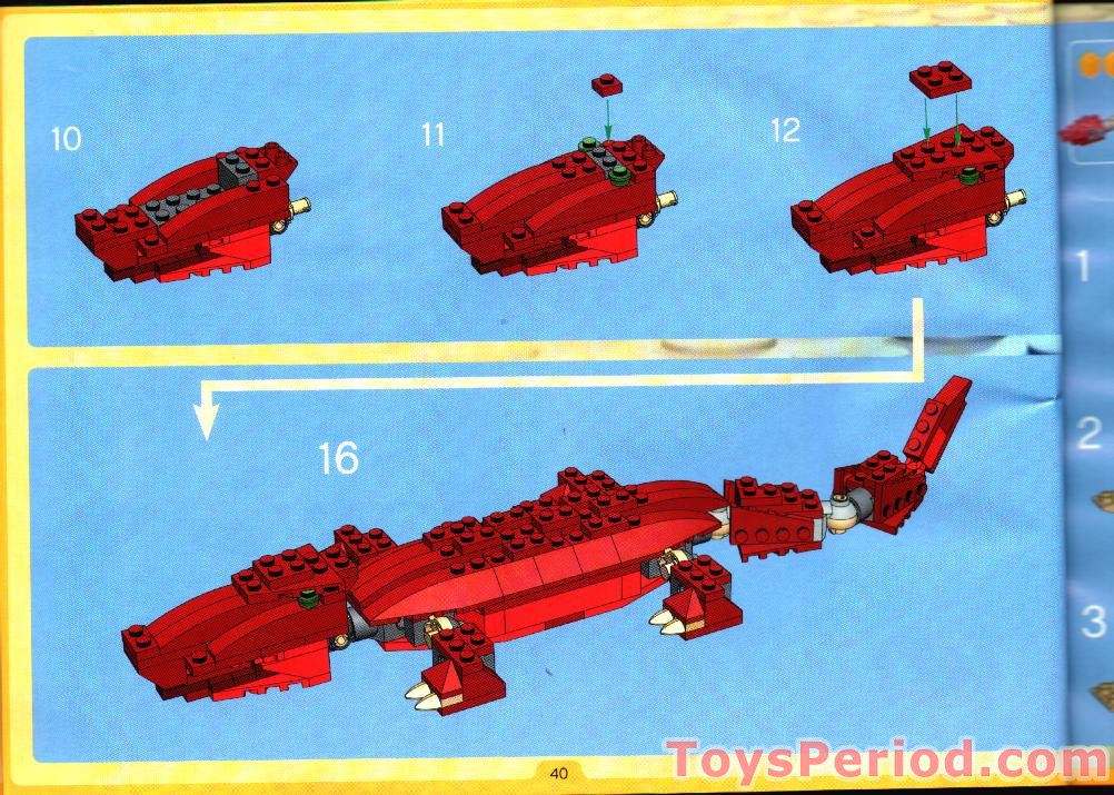 LEGO 4507 Prehistoric Creatures Instructions and Parts List