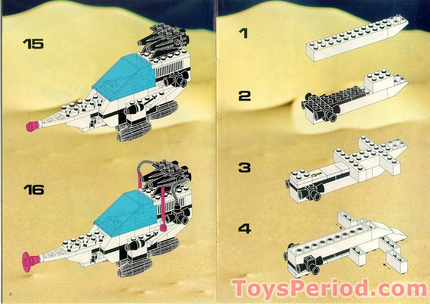 LEGO 6780 Light and Sound XT Starship Instructions and Parts List