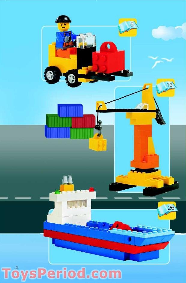 LEGO 6186 Build Your Own LEGO Harbor Instructions and Parts List