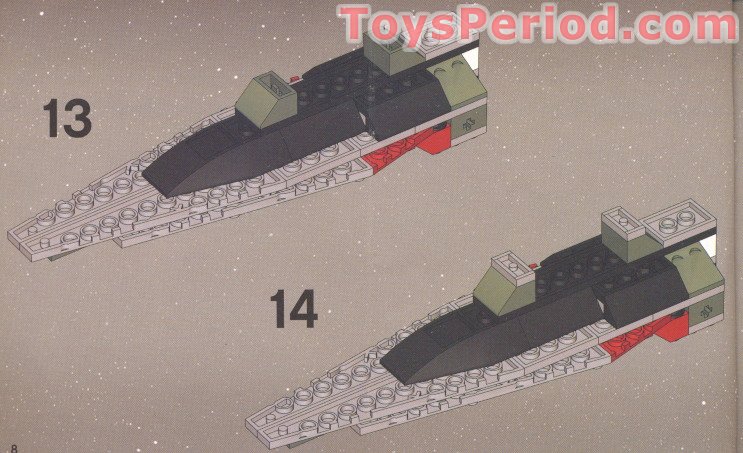 LEGO 6205 V-Wing Fighter Instructions and Parts List