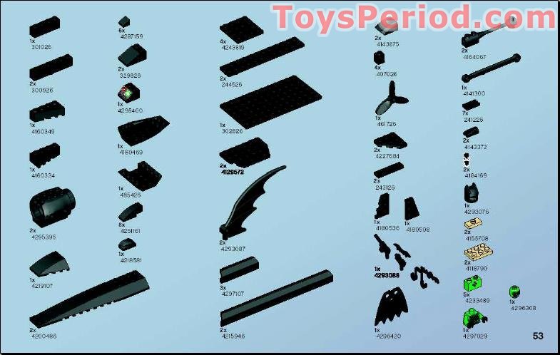 LEGO 7780 The Batboat: Hunt for Killer Croc Instructions and Parts List