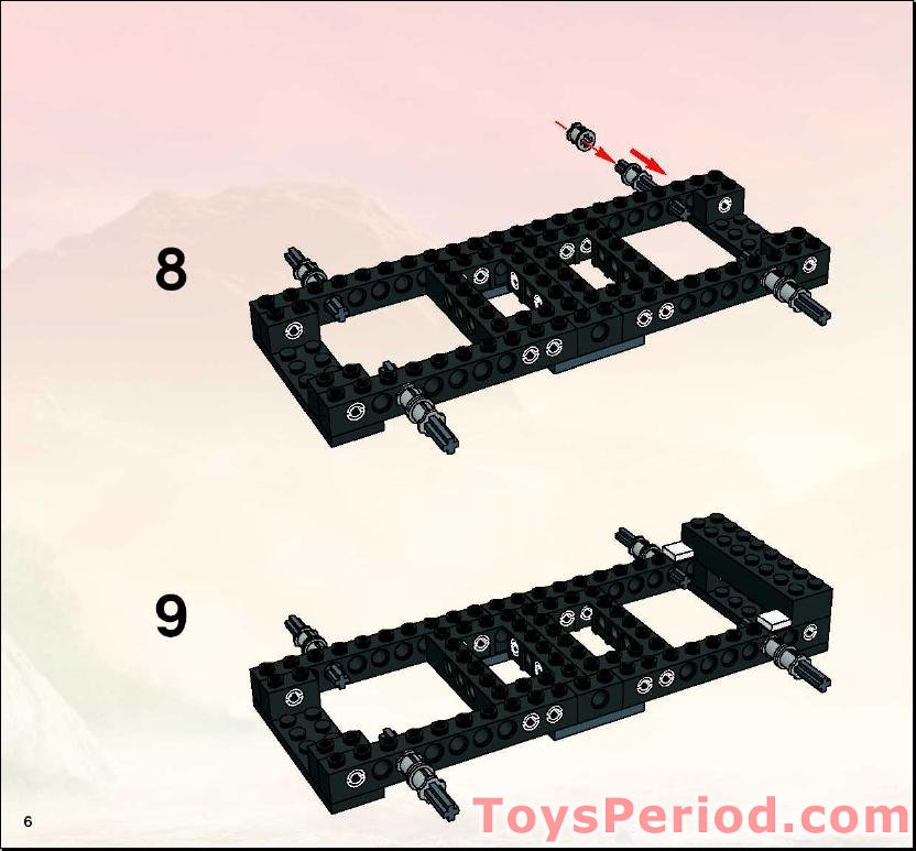 LEGO 7296 Dino 4wd Trapper Instructions and Parts List