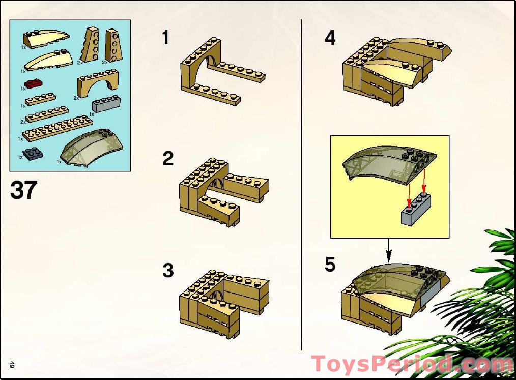 LEGO 7298 Dino Air Tracker Instructions and Parts List