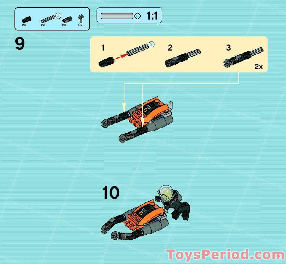 LEGO 8636 Mission 7: Deep Sea Quest Instructions and Parts List
