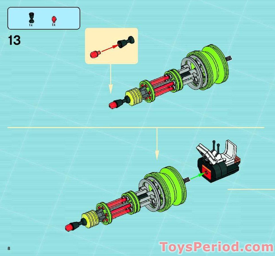 LEGO 8637 Mission 8: Volcano Base Instructions and Parts List