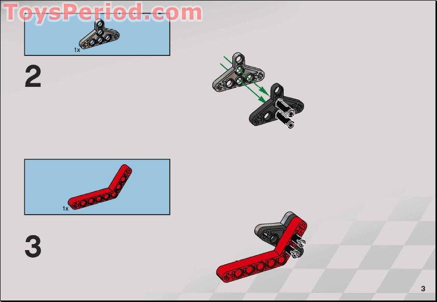 LEGO 8645 Muscle Slammer Bike Instructions and Parts List