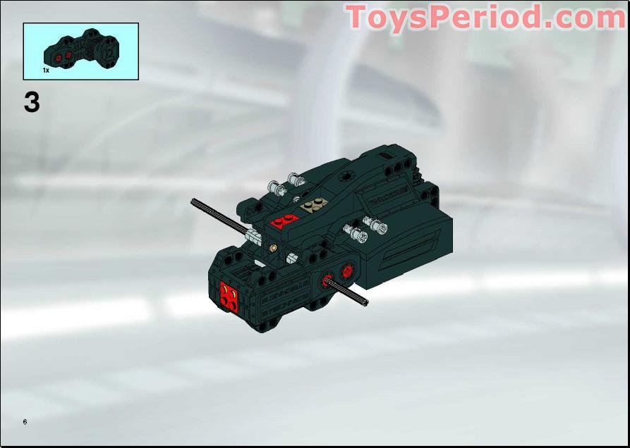 LEGO 8366 Supersonic RC Instructions and Parts List