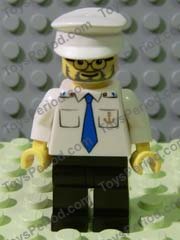LEGO Sets with Minifigure boat009 Boat Captain with Blue Tie and Anchor ...