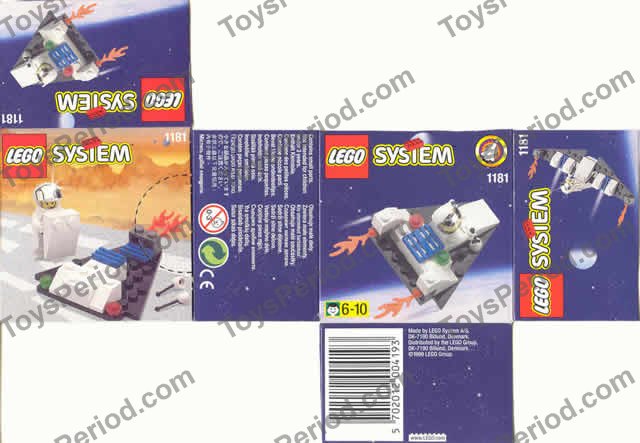 LEGO 1181 Space Port Spacecraft Instructions and Parts List