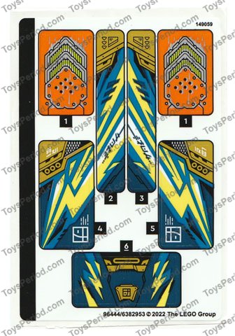 LEGO Sets with Part 71776stk01 Sticker Sheet for Set 71776 - (96444/ ...