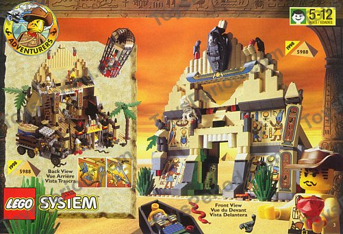 LEGO 5988 Pharaoh's Forbidden Ruins Instructions and Parts List