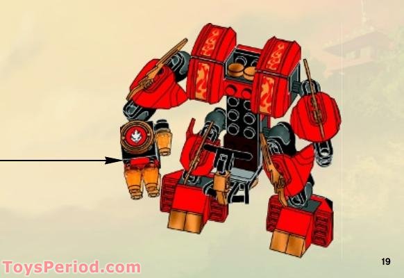 LEGO 70500 Kai's Fire Mech Instructions and Parts List
