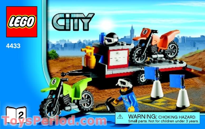 LEGO 4433 Dirt Bike Transporter Instructions and Parts List