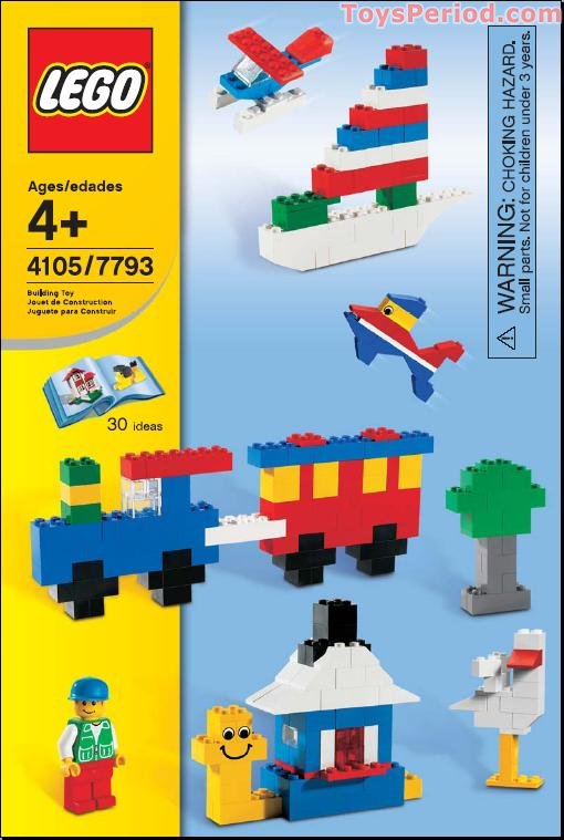 LEGO 4105-3 487 Piece Red Bucket Instructions and Parts List
