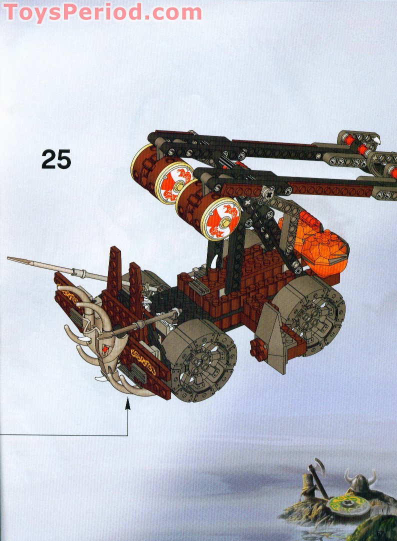 LEGO 7021 Viking Double Catapult Versus Armored Ofnir Dragon ...