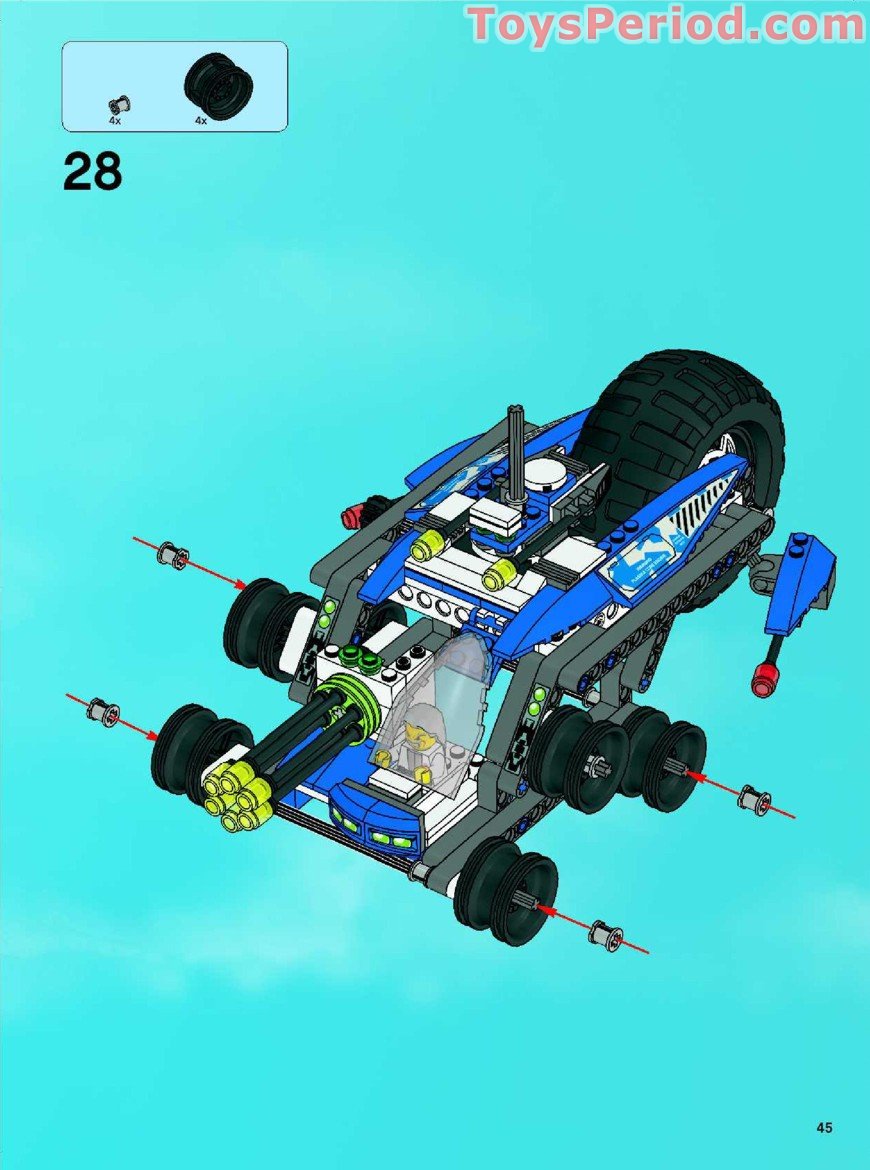 LEGO 8118 Hybrid Rescue Tank Instructions and Parts List