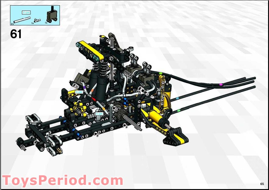 LEGO 8455 Back-hoe Loader (Backhoe) Instructions and Parts List