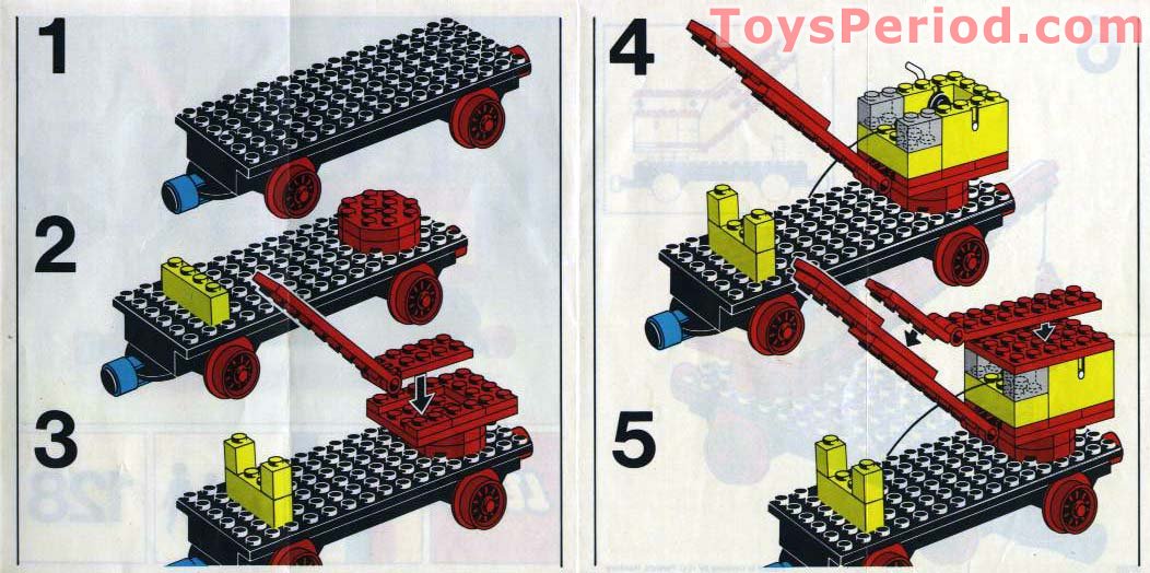 LEGO 128-2 Mobile Crane (Train Base) Instructions and Parts List