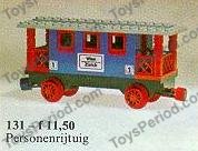 LEGO 131 Passenger Coach Instructions and Parts List