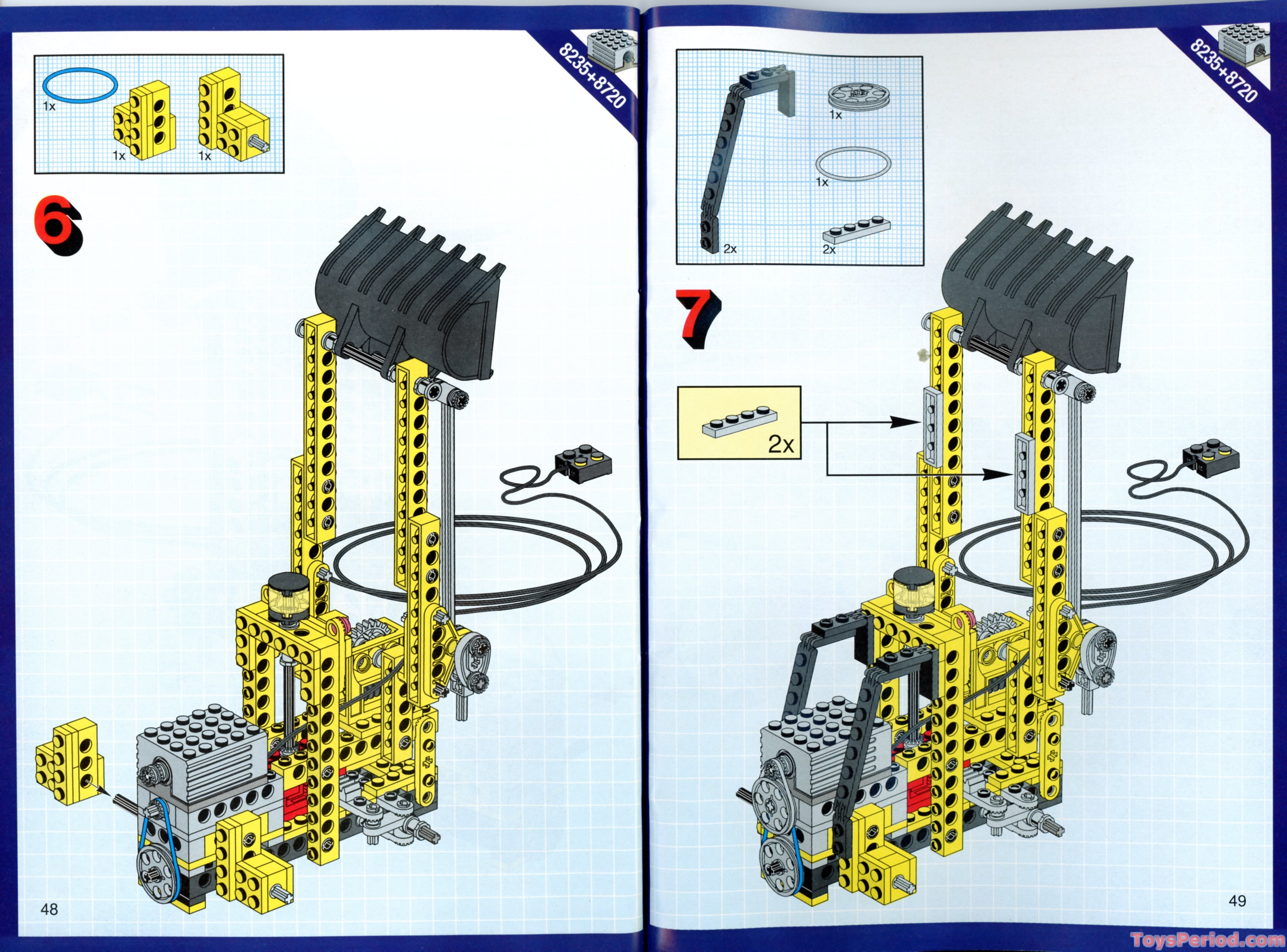 LEGO 8235 Front End Loader Instructions and Parts List