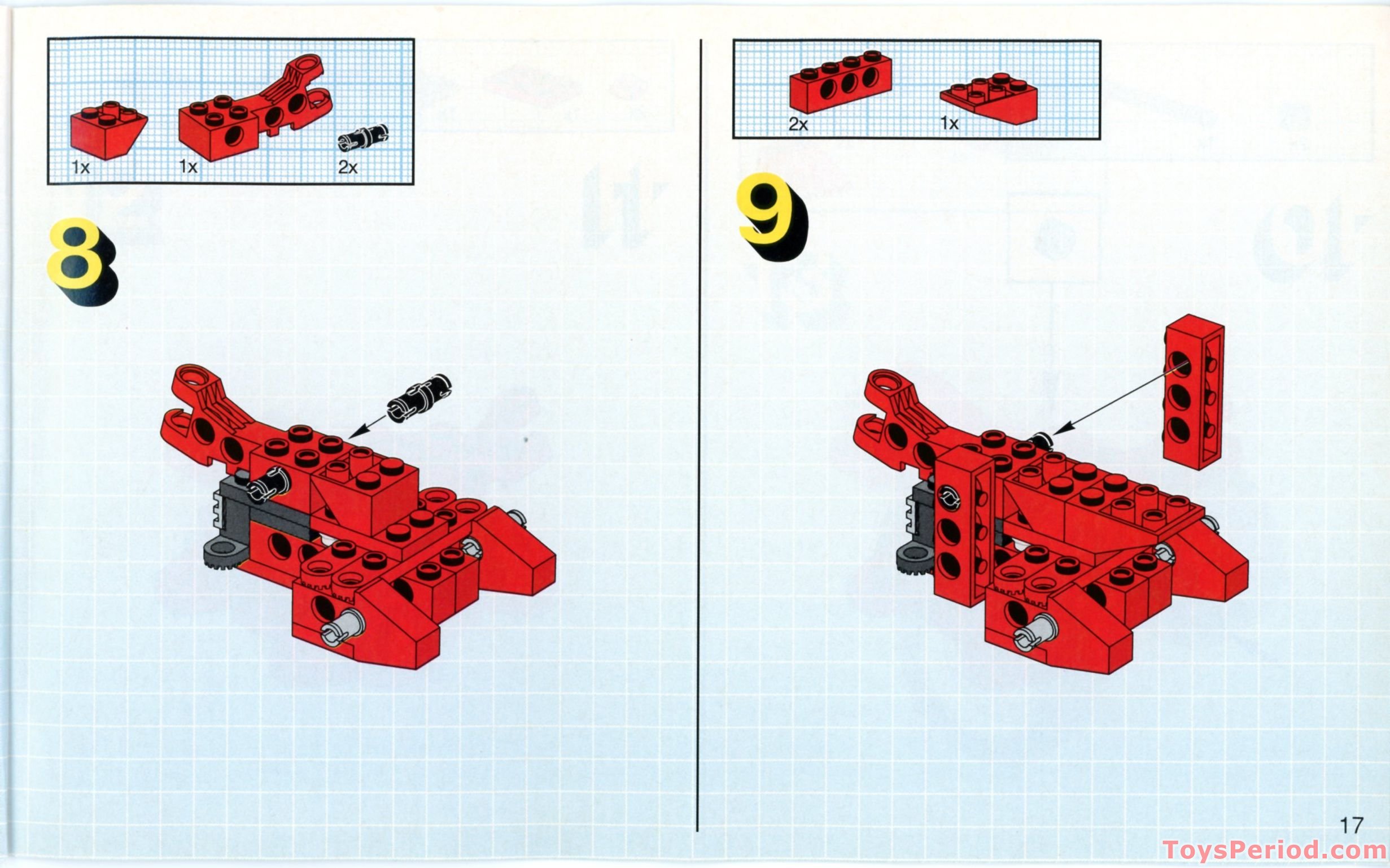 LEGO 8210 Nitro GTX Bike Instructions and Parts List