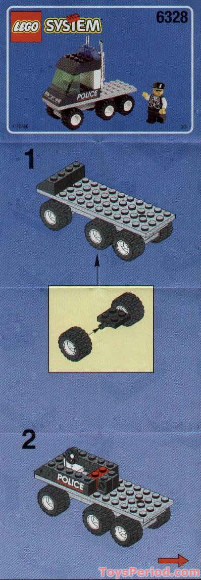 LEGO 6328 Helicopter Transport Instructions and Parts List