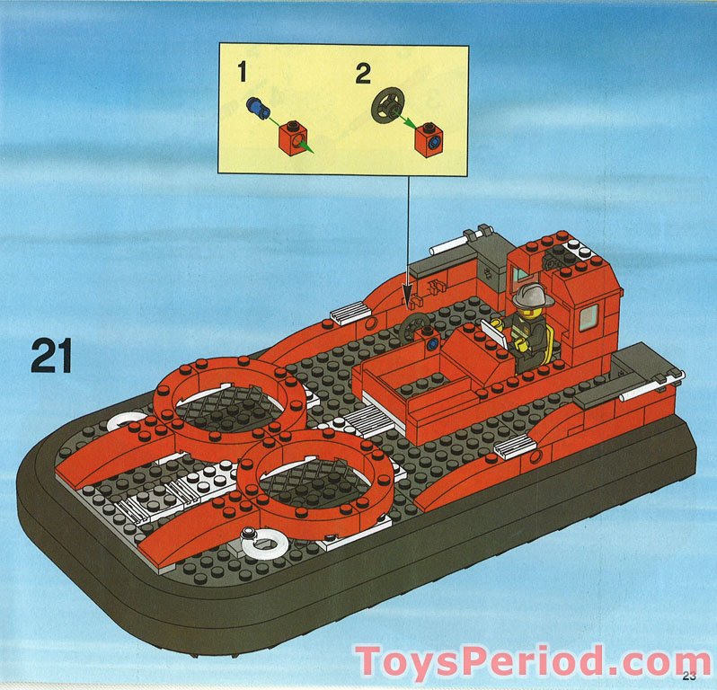 LEGO 7944 Fire Hovercraft Instructions and Parts List