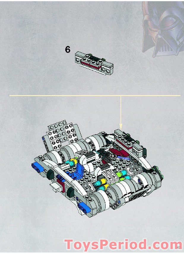 LEGO 8019 Republic Attack Shuttle Instructions and Parts List