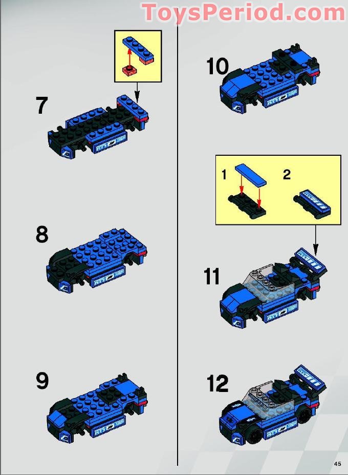 LEGO 8135 Bridge Chase Instructions and Parts List
