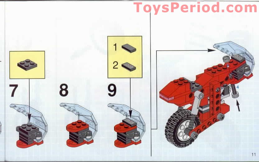 LEGO 8210 Nitro GTX Bike Instructions and Parts List