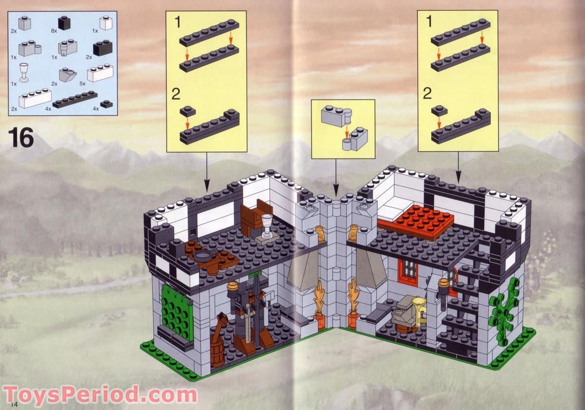 LEGO 3739 Blacksmith Shop Instructions and Parts List