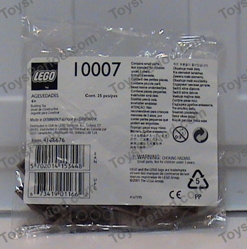 LEGO 10007 2x4 Sand Red Ridge Roof Tiles Steep Slope Set Parts List