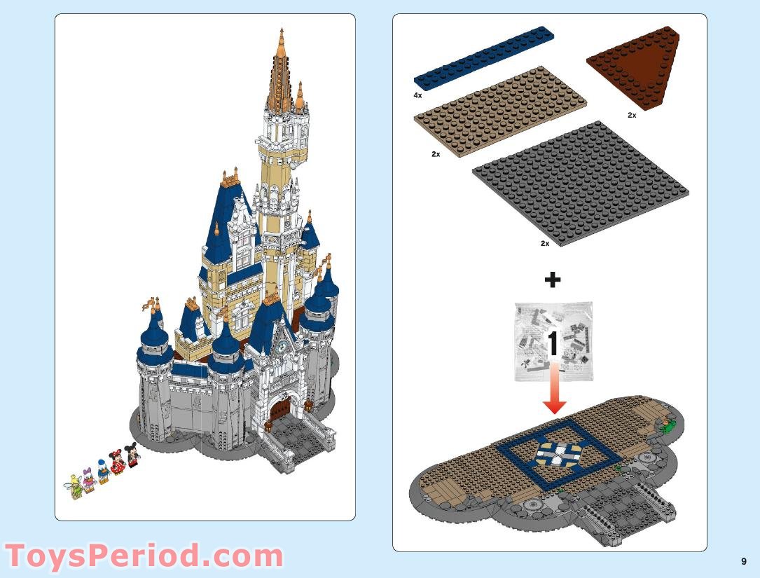 LEGO 71040 The Disney Castle Instructions and Parts List
