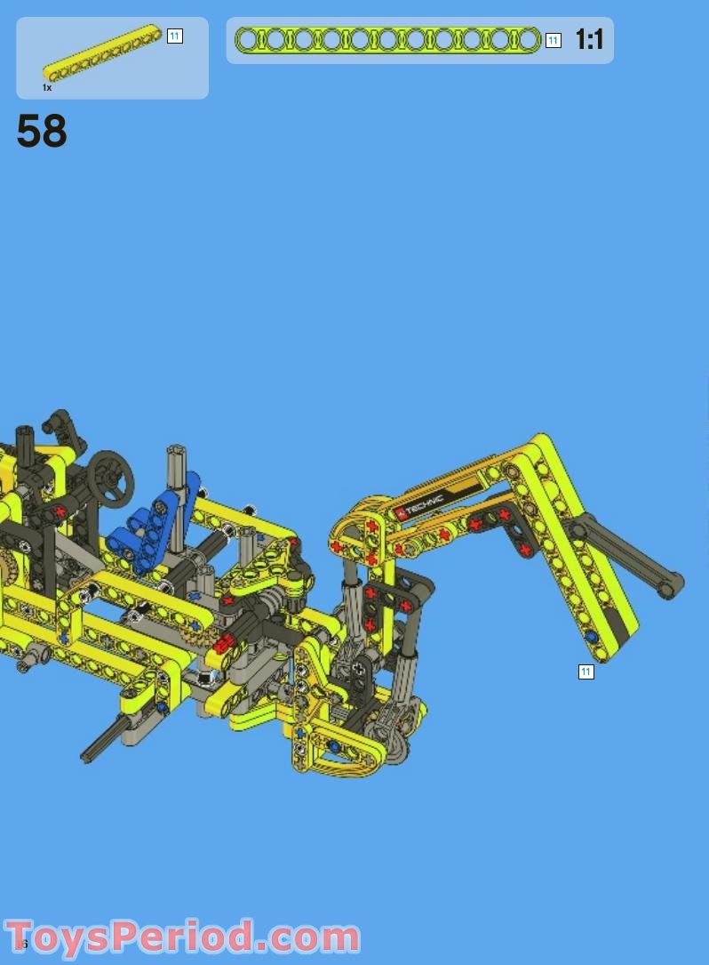 LEGO 8069 Backhoe Loader Instructions and Parts List