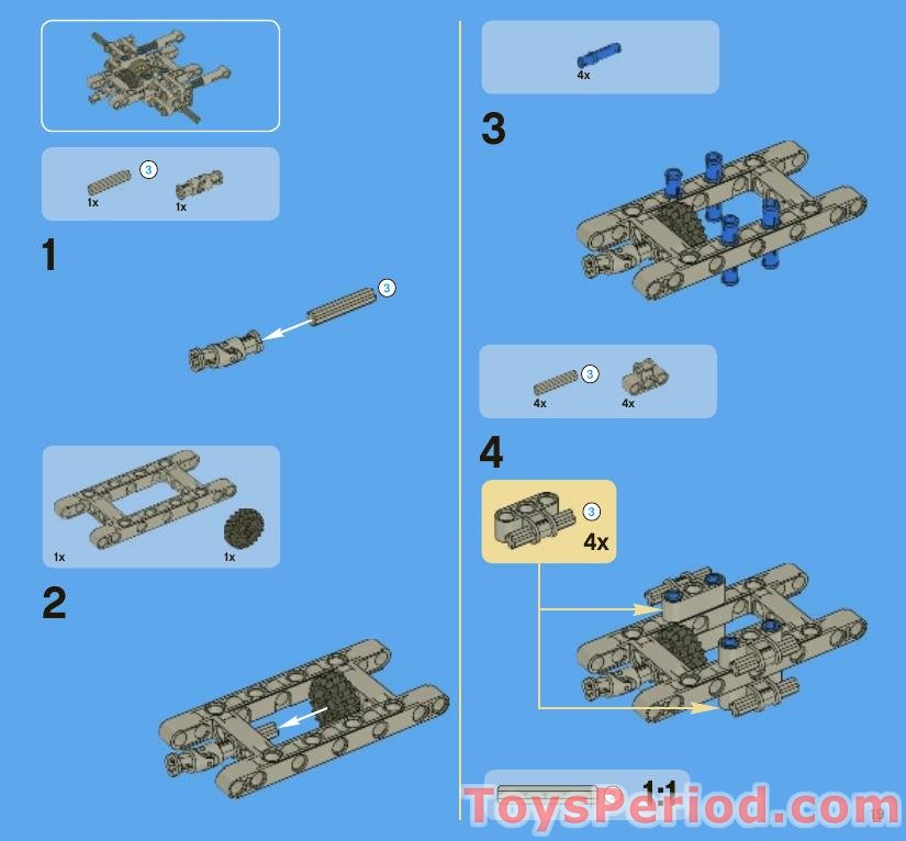 LEGO 8081 Extreme Cruiser Instructions and Parts List
