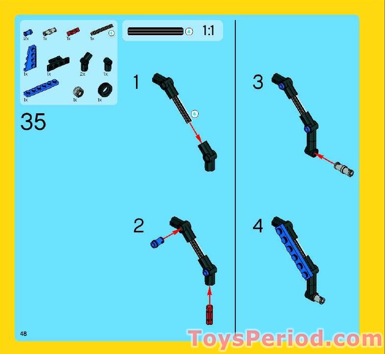 LEGO 4995 Cargo Copter Instructions and Parts List
