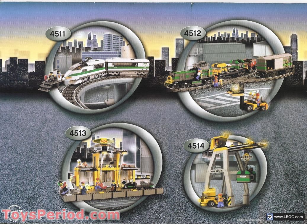 LEGO 4512 Cargo Train Instructions and Parts List