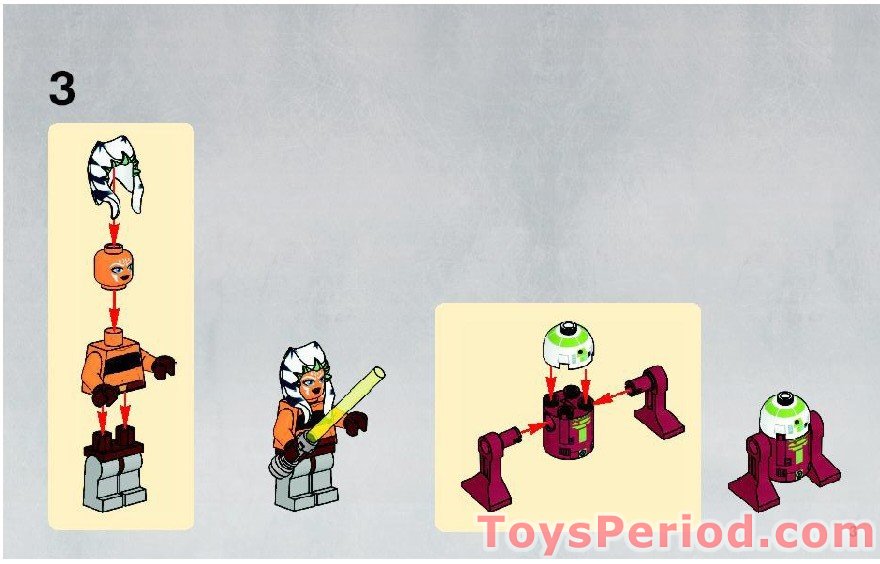 LEGO 7751 Ahsoka's Starfighter and Vulture Droid Instructions and Parts ...