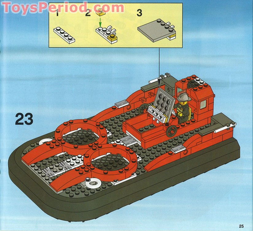 LEGO 7944 Fire Hovercraft Instructions and Parts List